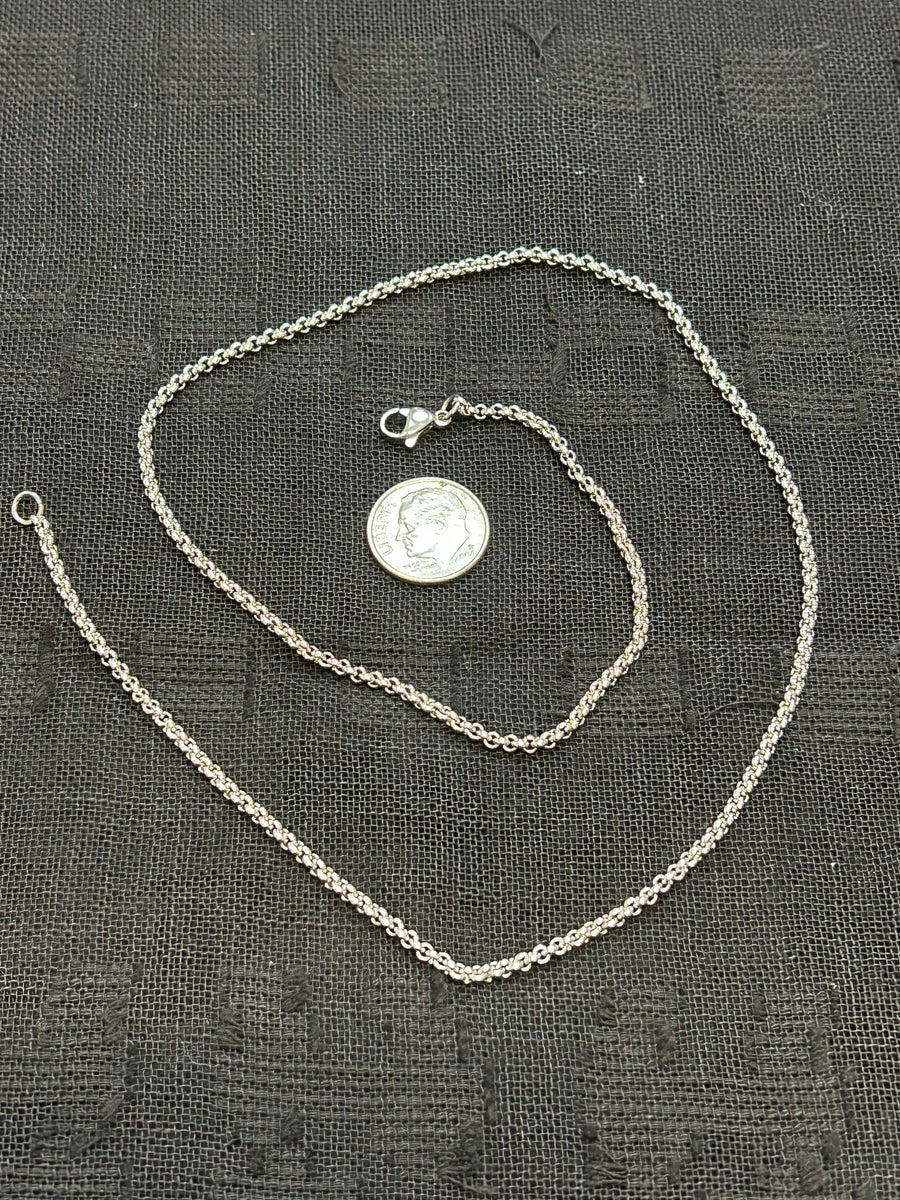 Stainless steel tarnish free neck chain adjustable from 17” to 19”. SS ...