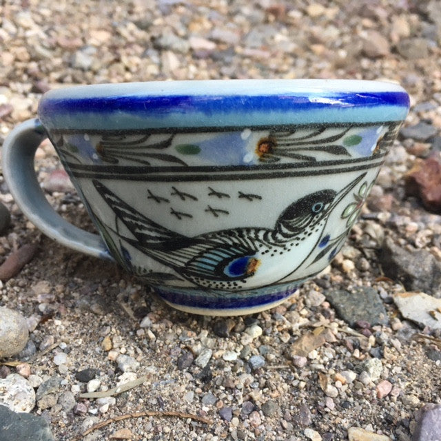 Ken Edwards Pottery Collection Tea Cup hand made and decorated in stone ...